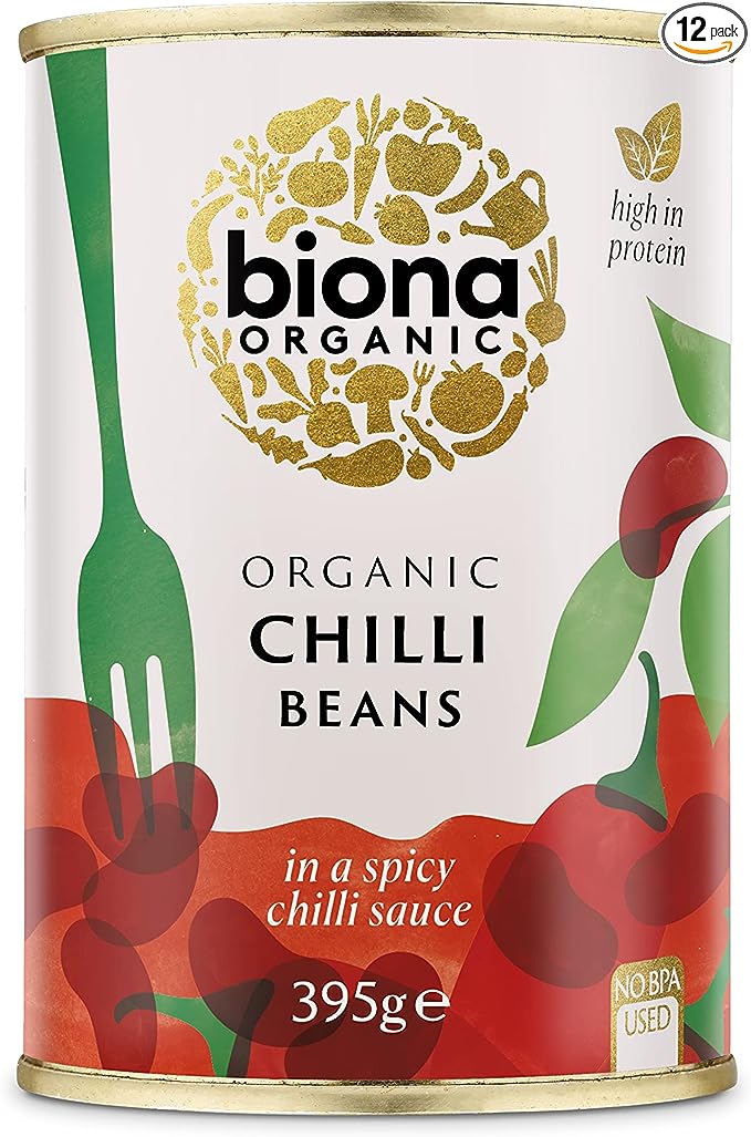 Biona Organic Red Kidney Chilli Beans 395g - 3 Pack