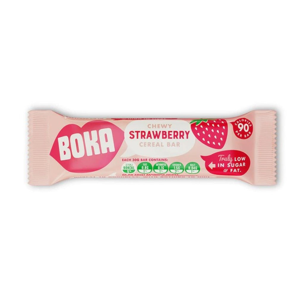 Boka Vegan Strawberry Cereal Bar 30g - 24 Pack
